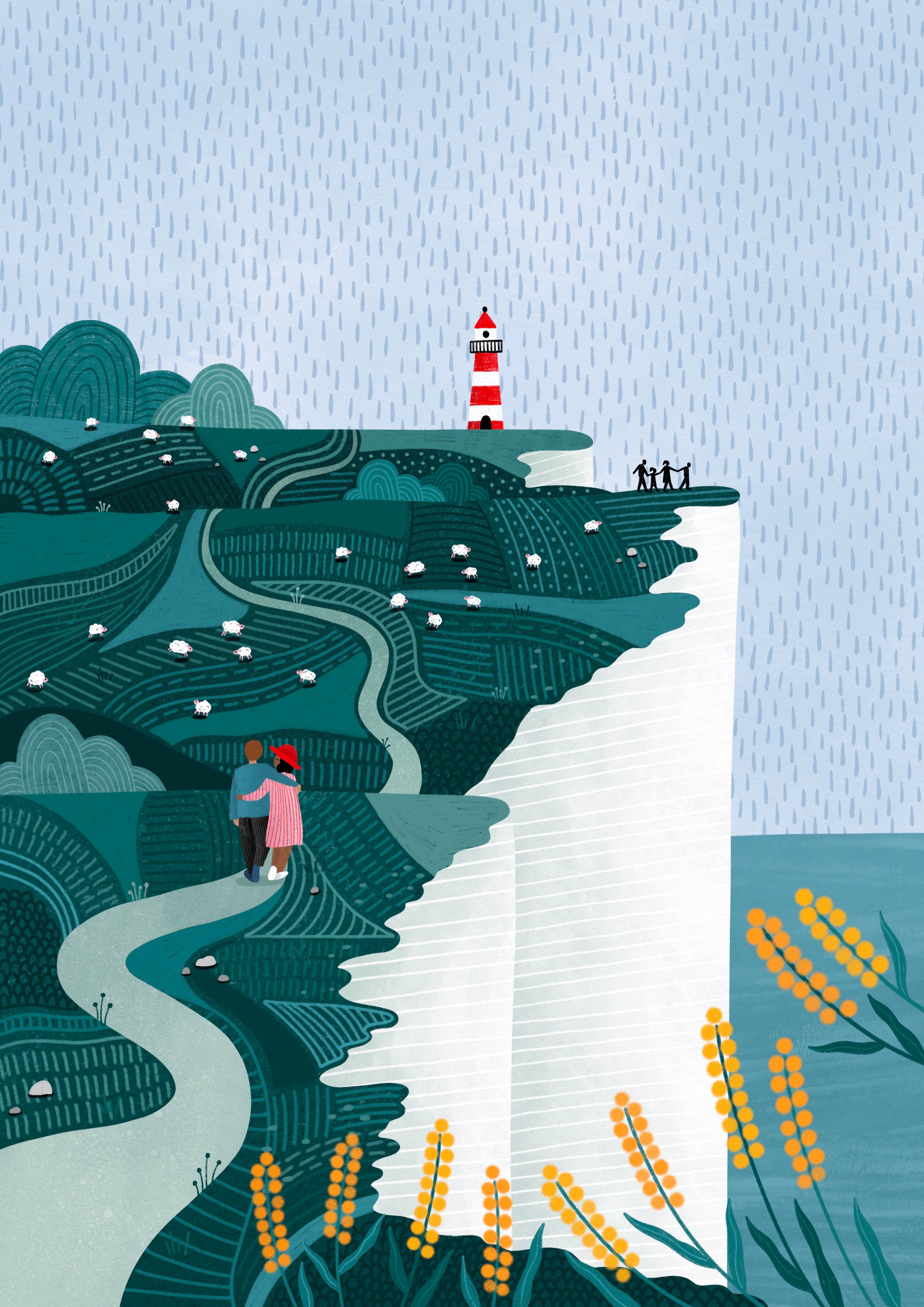 White cliffs of Dover A3 art print – Hey Louie