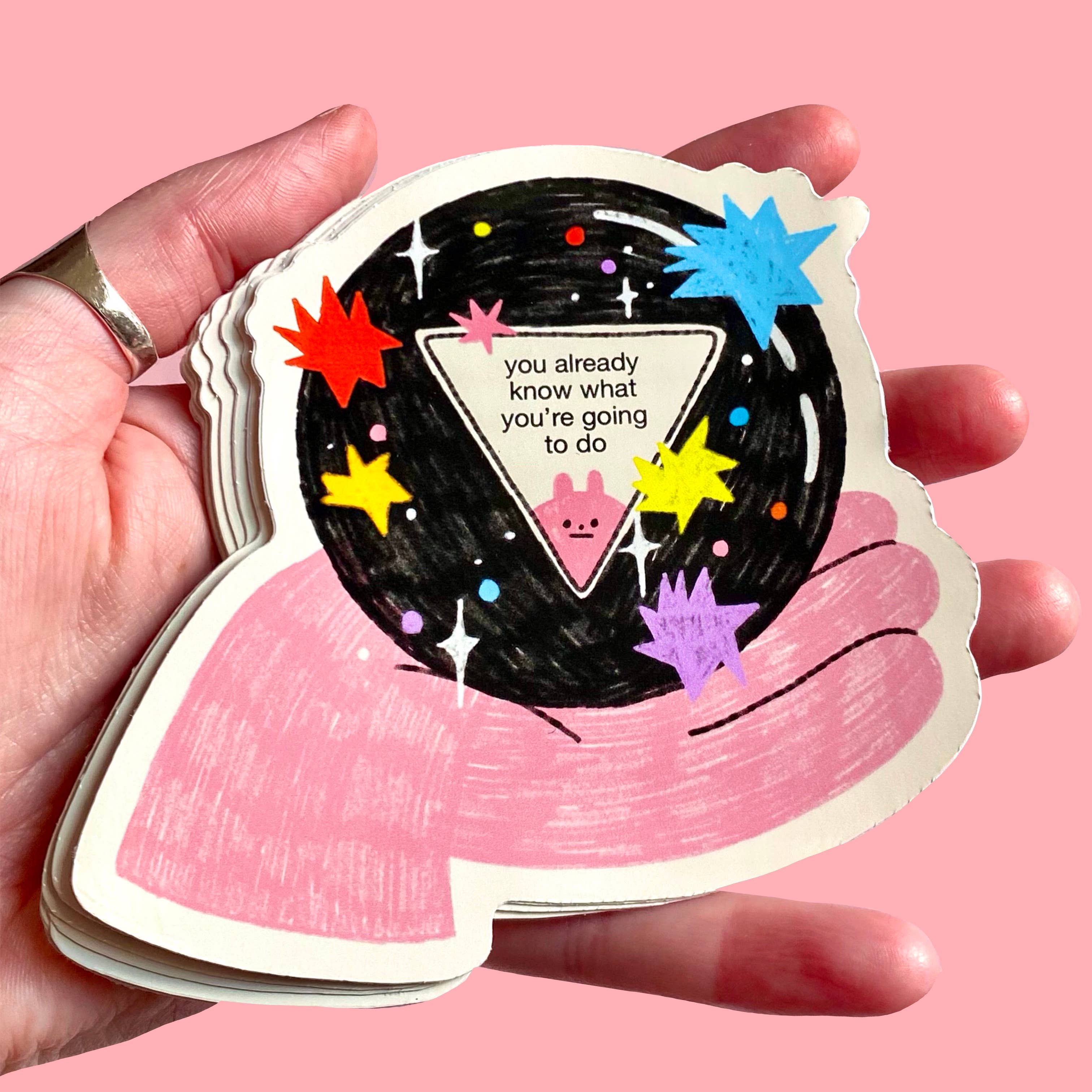 Magic 8 ball sticker – Hey Louie